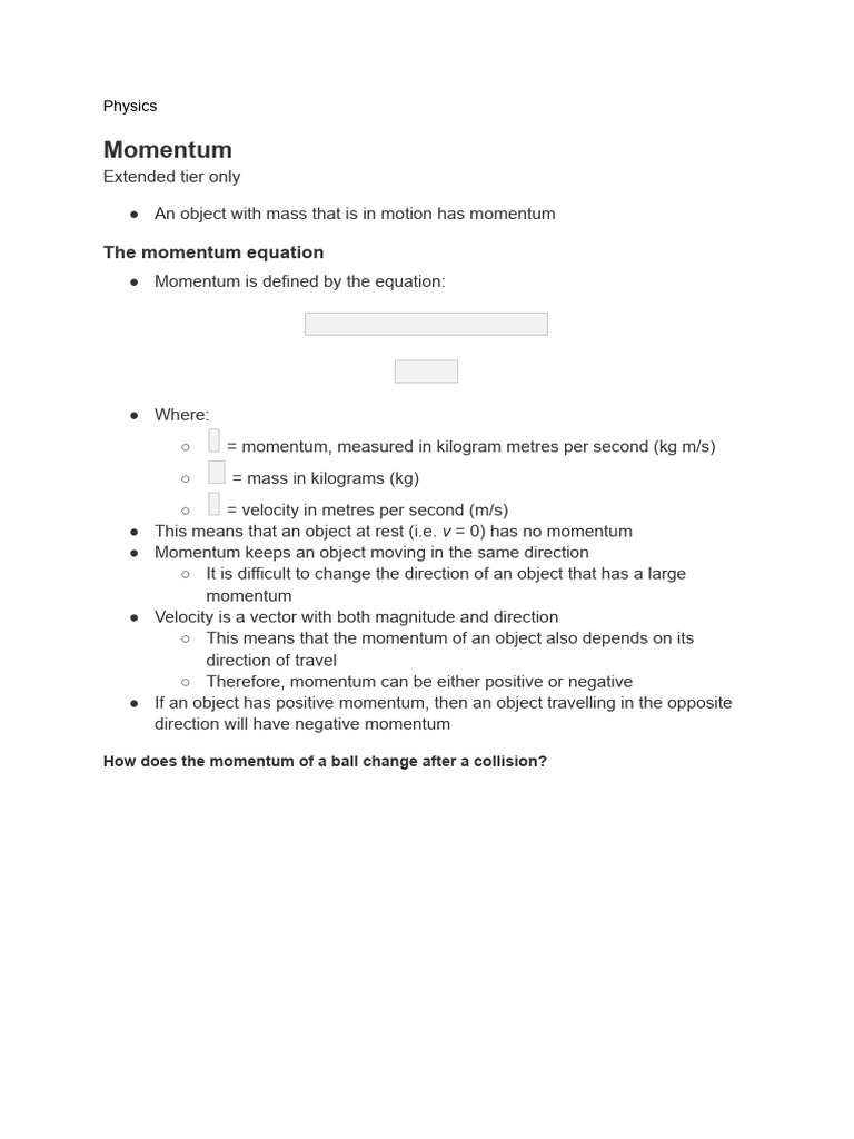Understanding Momentum in Physics | PDF