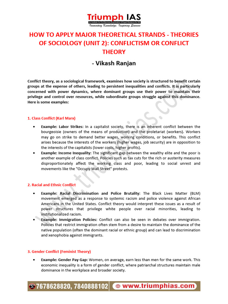 Conflictism or Conflict Theory | PDF | Poverty & Homelessness ...