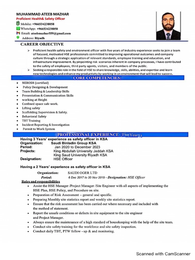 Ateeb Saftey CV | PDF