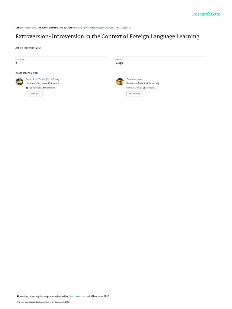 9cextroversion Introversion | PDF | Extraversion And Introversion | English As A Second Or ...