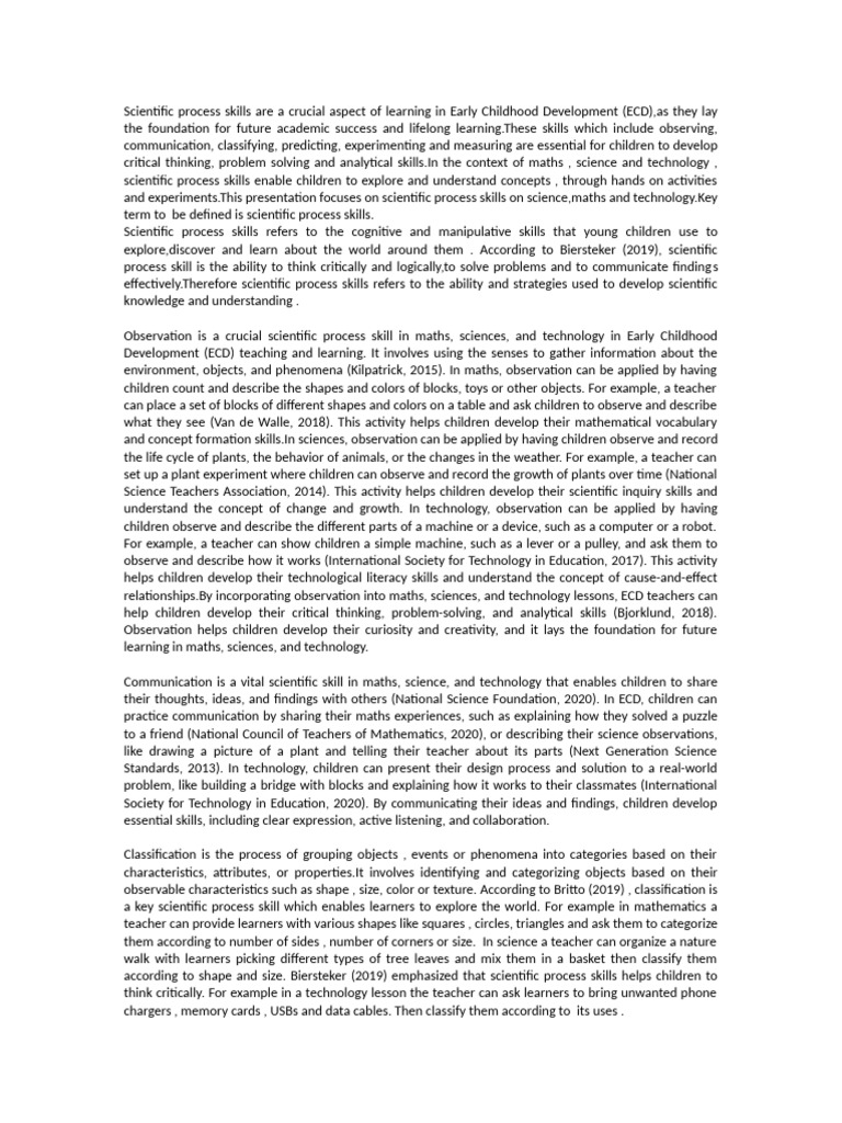 Scientific Process Skills in SMT | PDF | Scientific Method | Science