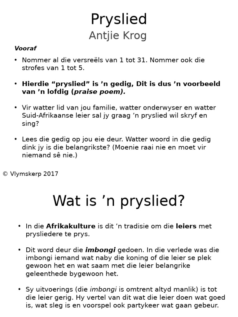 Vlymskerp EAT PPT Pryslied | PDF