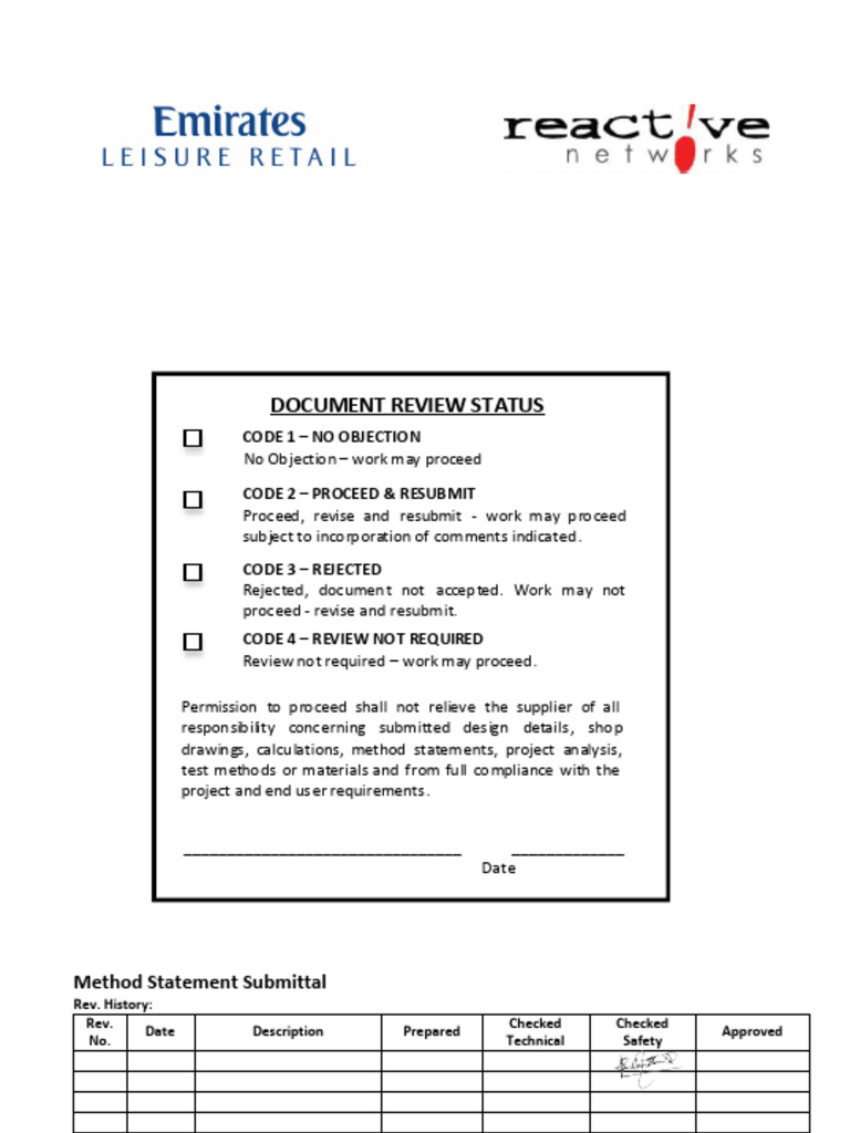 Method of Statement - AC UPLIFTING ELR. | PDF | Personal Protective Equipment | Crane (Machine)