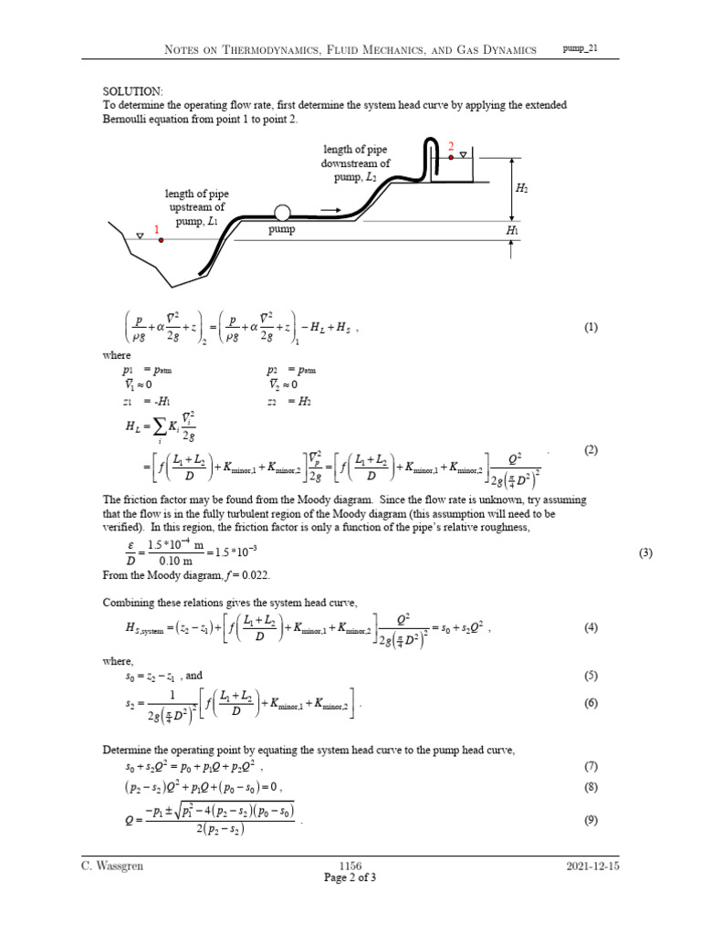 Pumps OperatingPoint Reading-21 | PDF | Fluid Dynamics | Mechanical Engineering