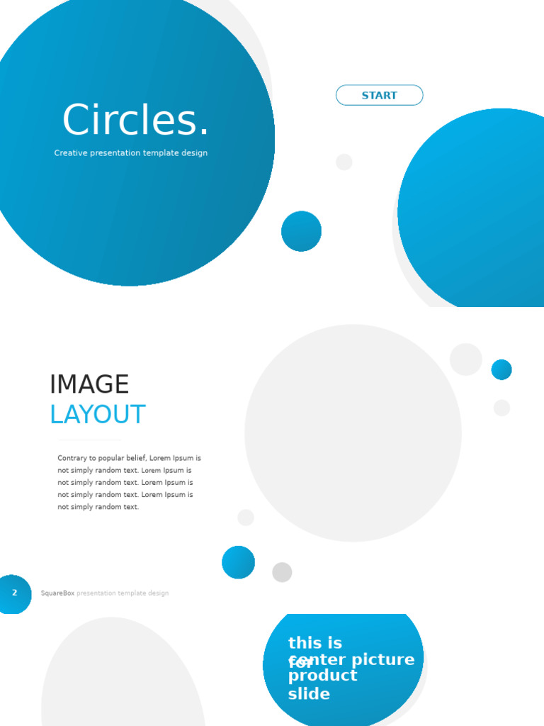 Circles - Presentation Template Blue | PDF | Writing | Graphic Design