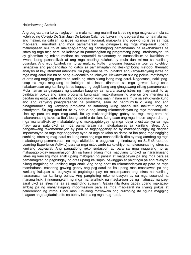 Abstract Filipino | PDF