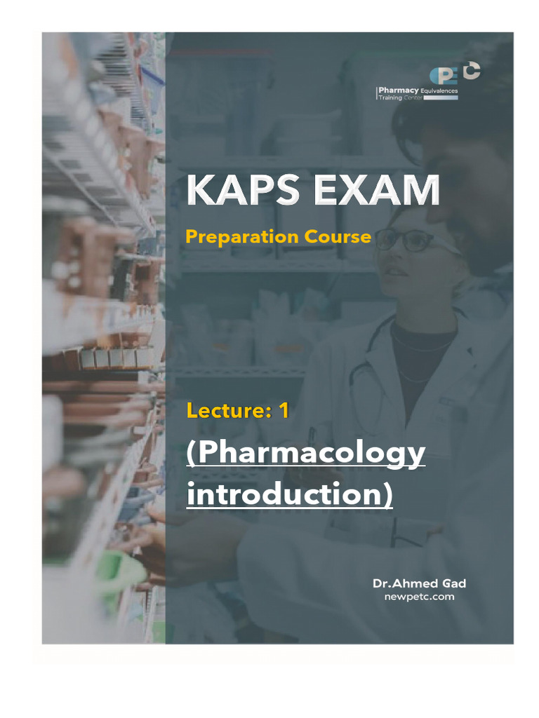Intro to Pharmacology Course Guide | PDF