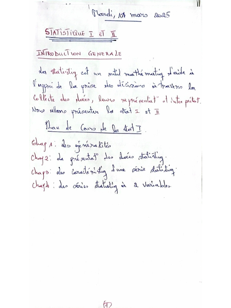 Cours Statistics | PDF