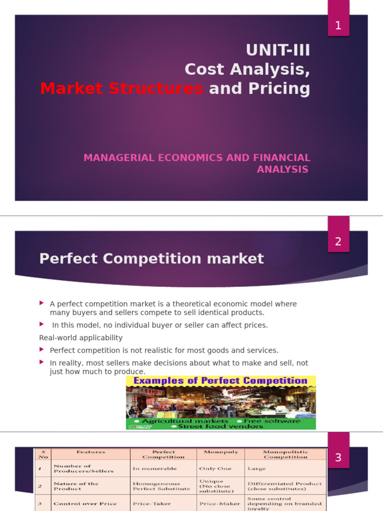 Mefa Unit III Part 2 2 | PDF | Monopoly | Perfect Competition
