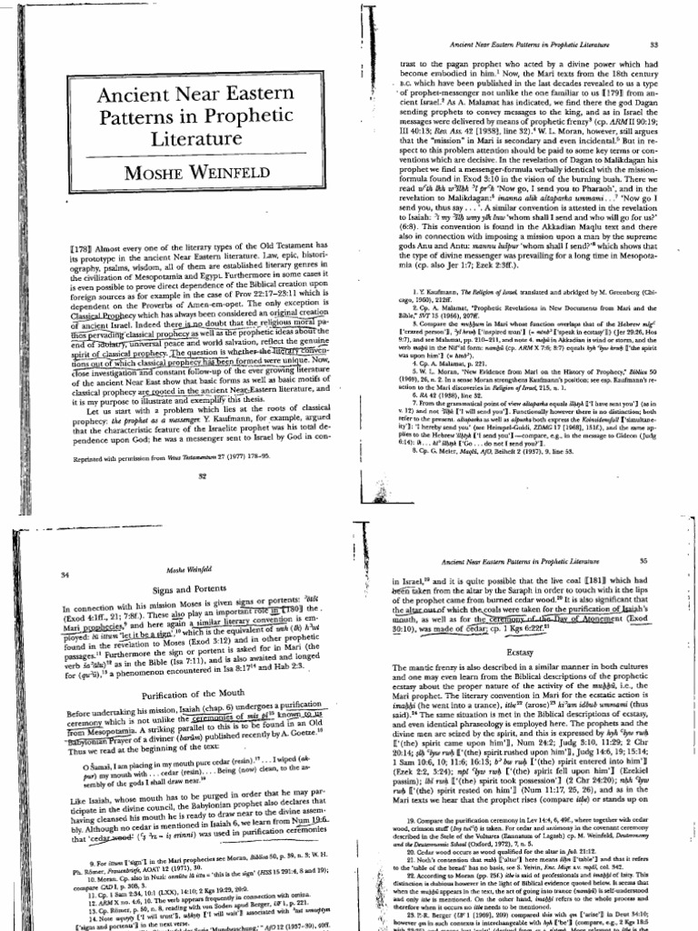 Ancient Near Eastern Patterns in Prophetic Literature | PDF