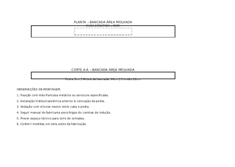 Layout Tecnico Bancada | PDF