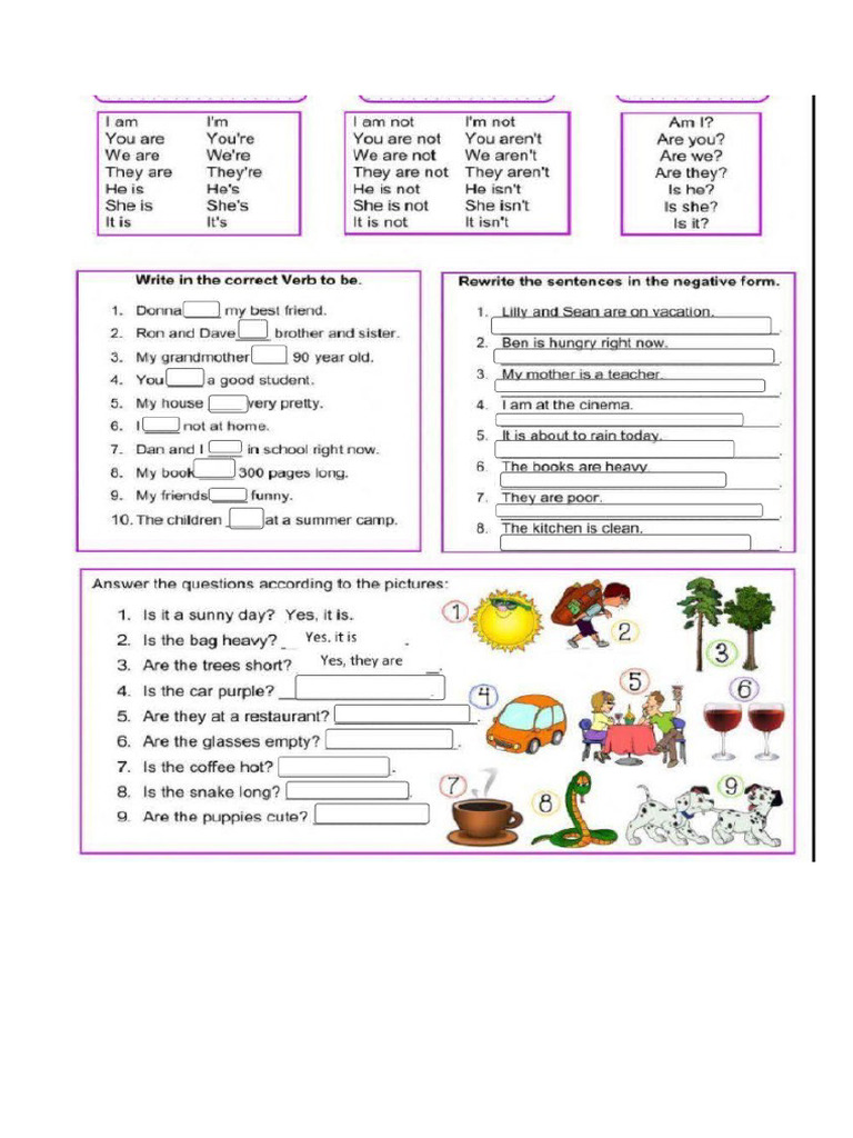 Verb To Be Epja | PDF