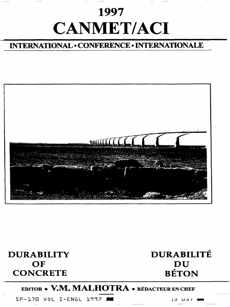 ACI SP 170 Vol 1 (Durability of Concrete) | PDF | Concrete | Cement