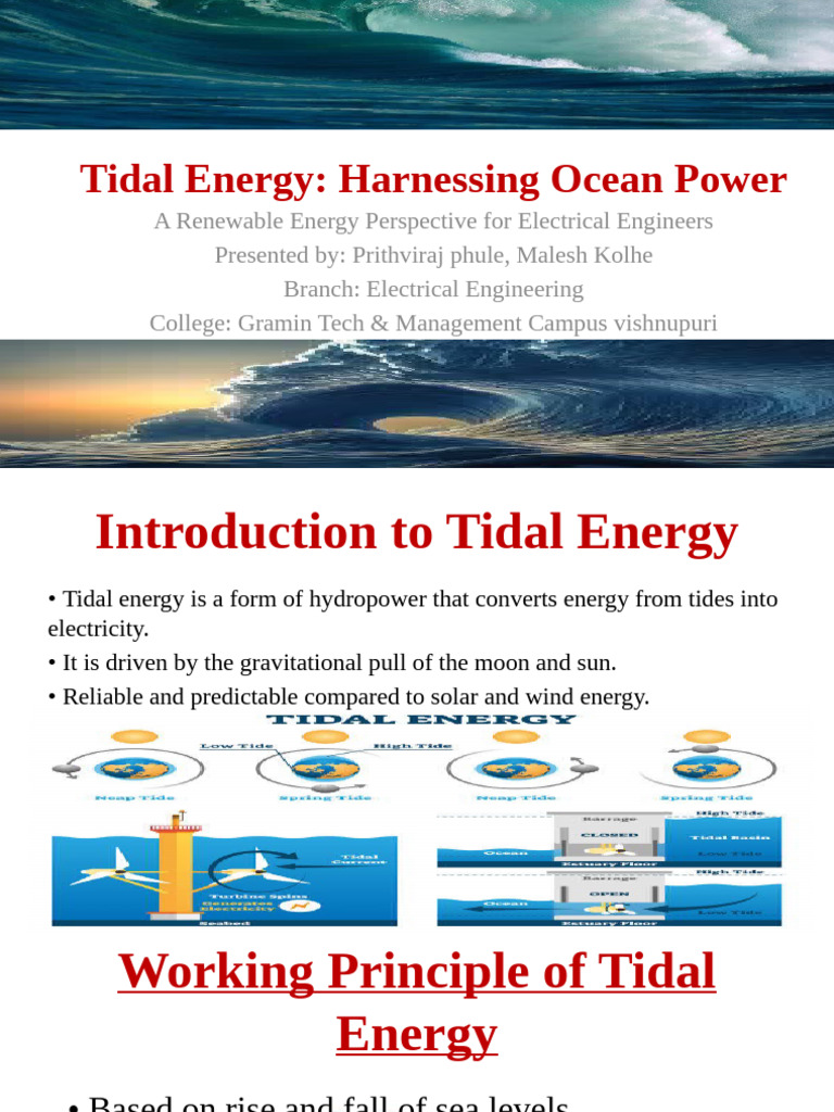 Tidal Power Plant Overview and Insights | PDF | Electric Power | Power ...