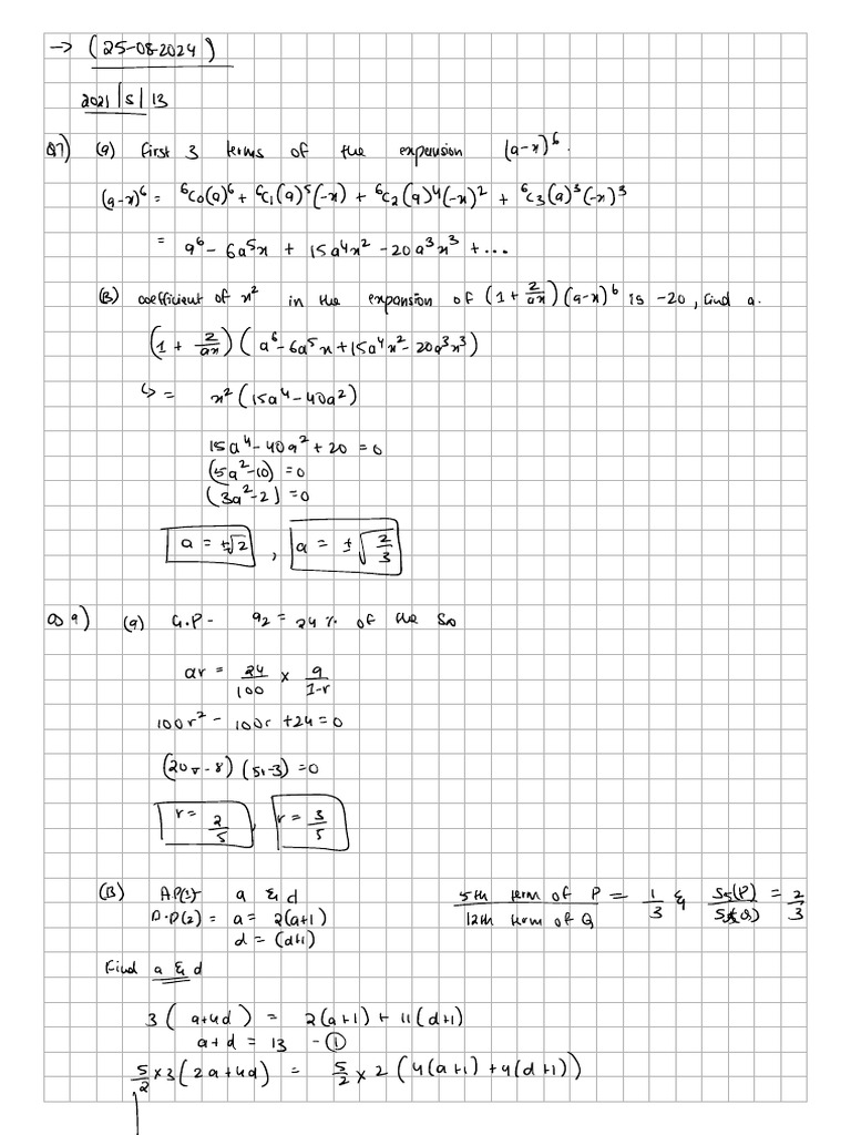 Maths Past Paper Chp 4(2) | PDF