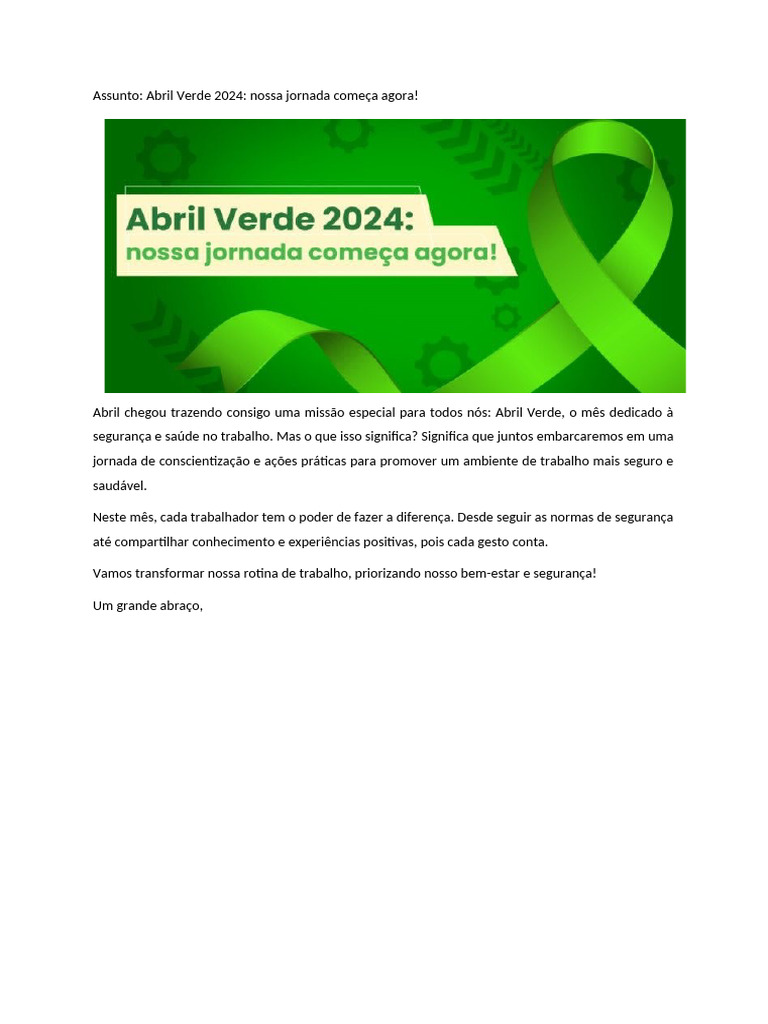 E-Mail 1 - Início - Abril Verde | PDF