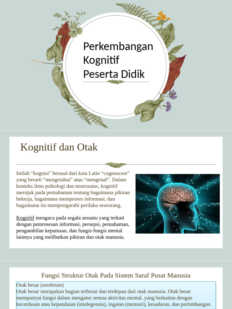 Perkembangan Kognitif Peserta Didik | PDF