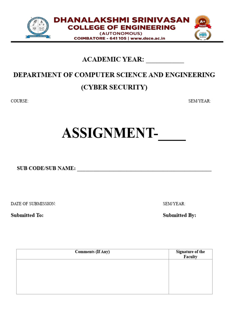 Assignment Cover Letter | PDF
