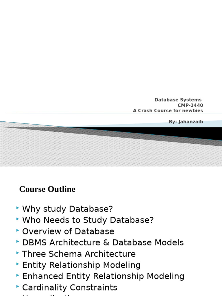 Lecture 1 Database Systems Overview | PDF | Databases | Data Model