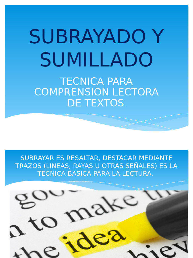 Subrayado y Sumillado 2°c | PDF