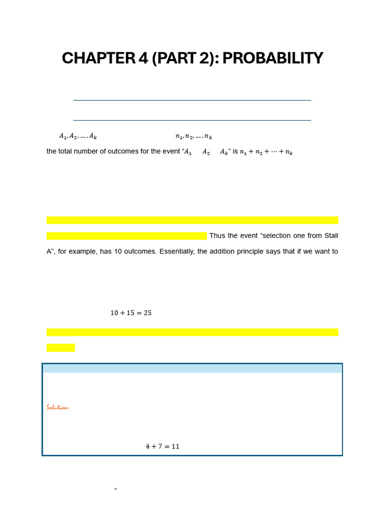 Chapter 4 Part 2 - Probability_Latest | PDF | Permutation | Probability