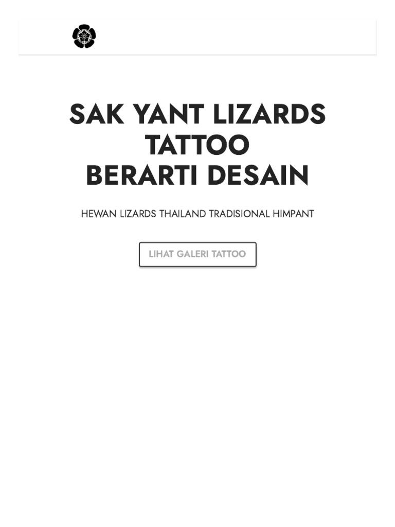 Sak Yant Lizard Tattoo Meaning | PDF