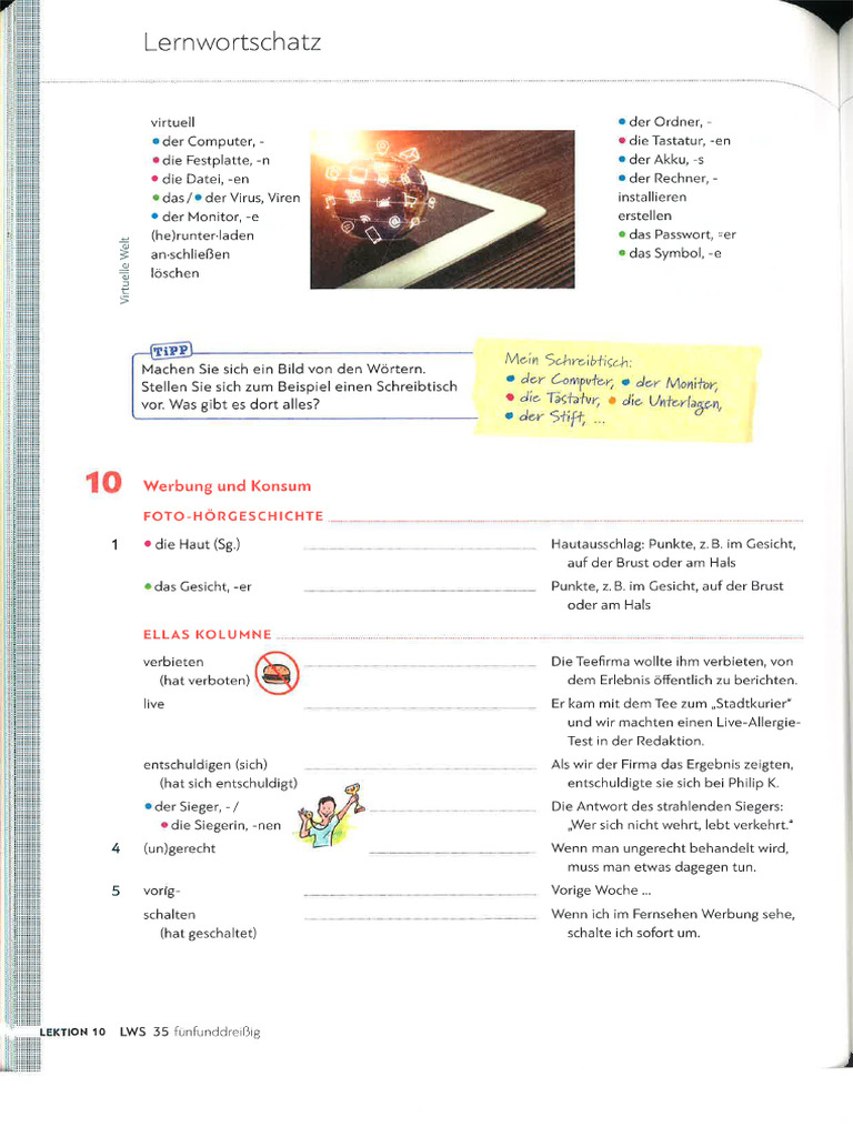 Lektion 10 Werbung Das Wortschatz | PDF