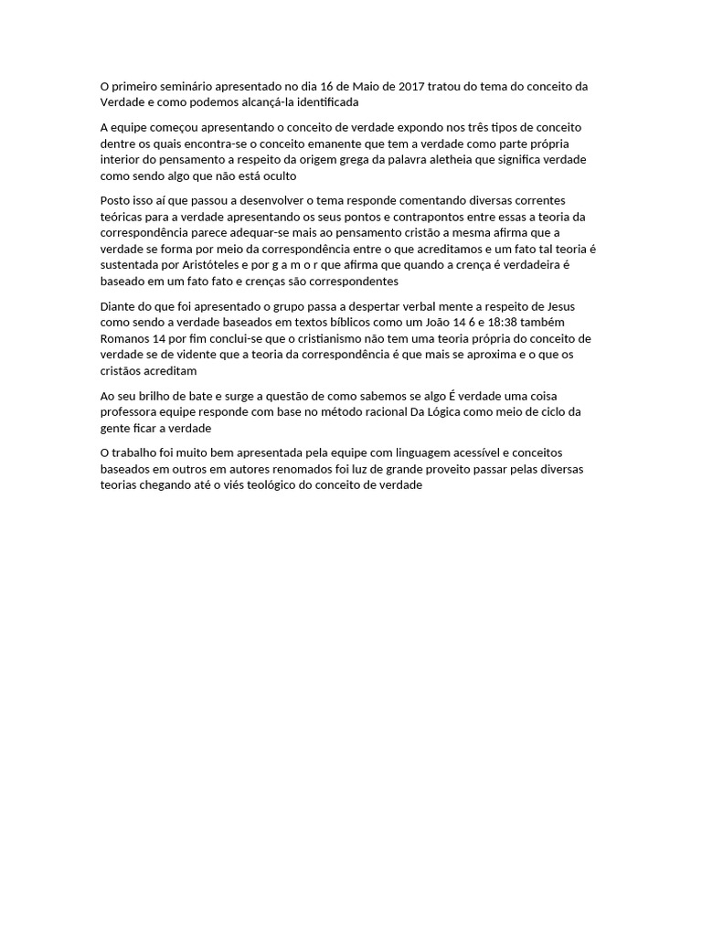 O Que É A Verdade | PDF