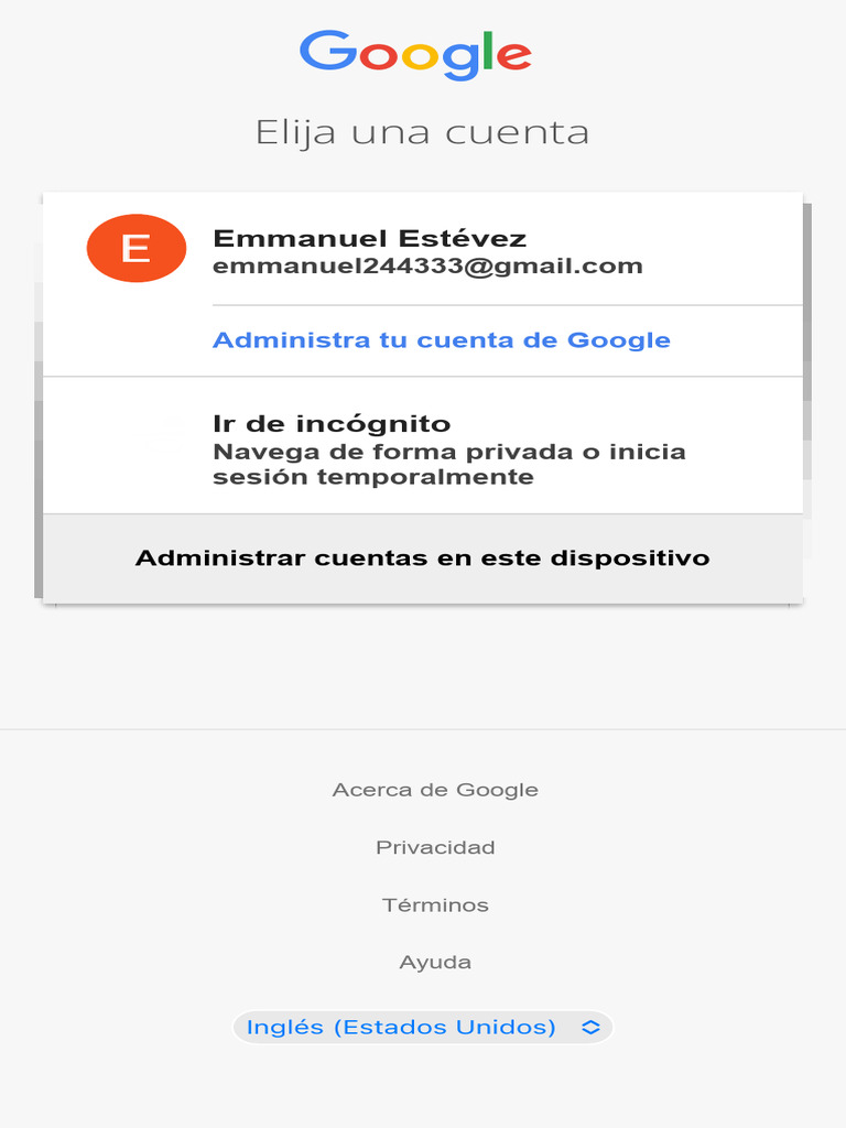 Iniciar Sesión - Cuentas de Google | PDF