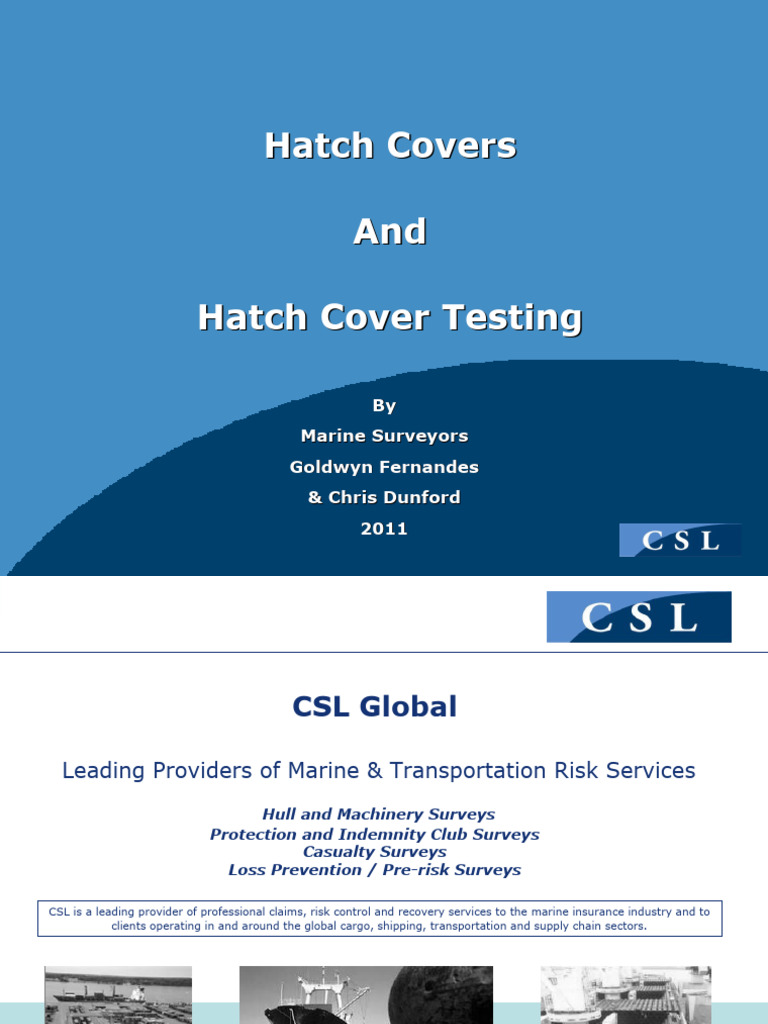 Hatch Cover Types and Inspection | PDF | Ships | Transport