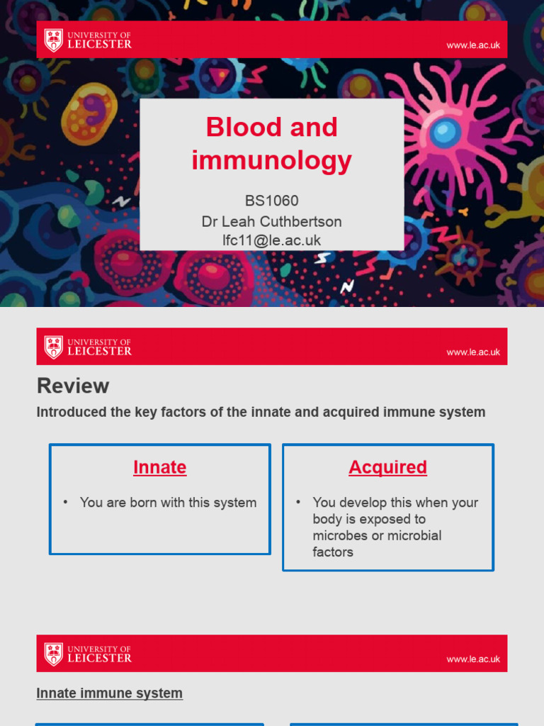 Blood and Immunology - 2 (2) - Tagged | PDF | Immune System | Inflammation
