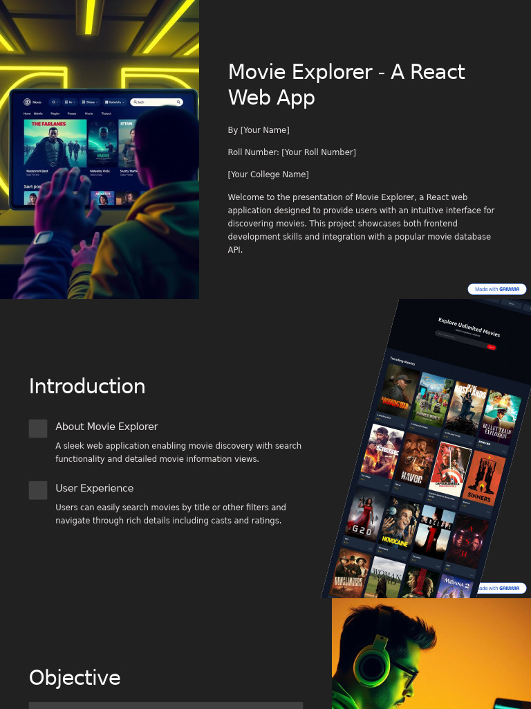 Movie Explorer A React Web AppFA | PDF | World Wide Web | Internet & Web