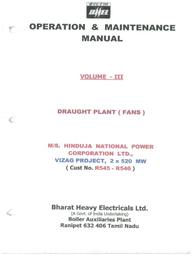 Draft Plant Equipment | PDF