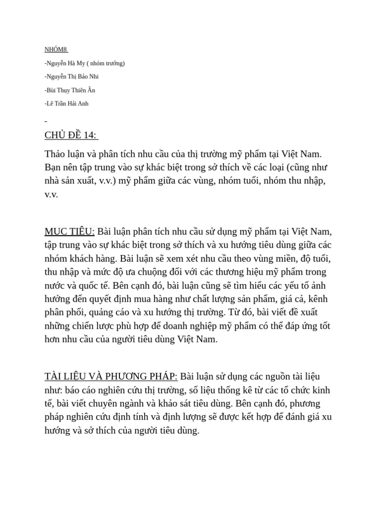 NHOM8 Proposal | PDF