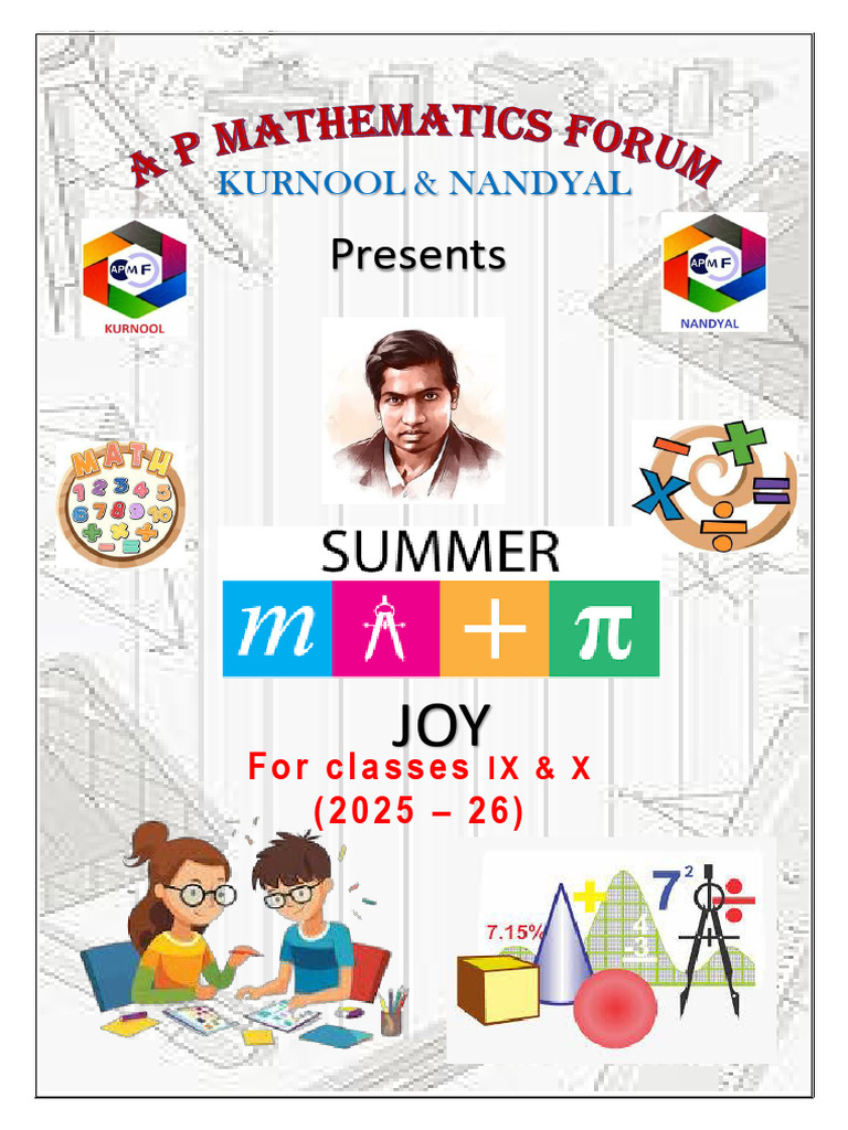 APMF KNL & NDL IX & X Classes Summer Joy 2025-26 | PDF | Area | Triangle