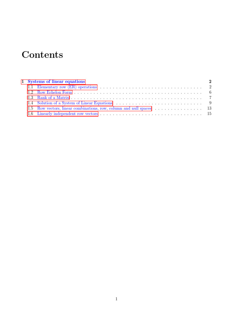 Chap1 Systems of Linear Equations | PDF | Matrix (Mathematics) | Algebra