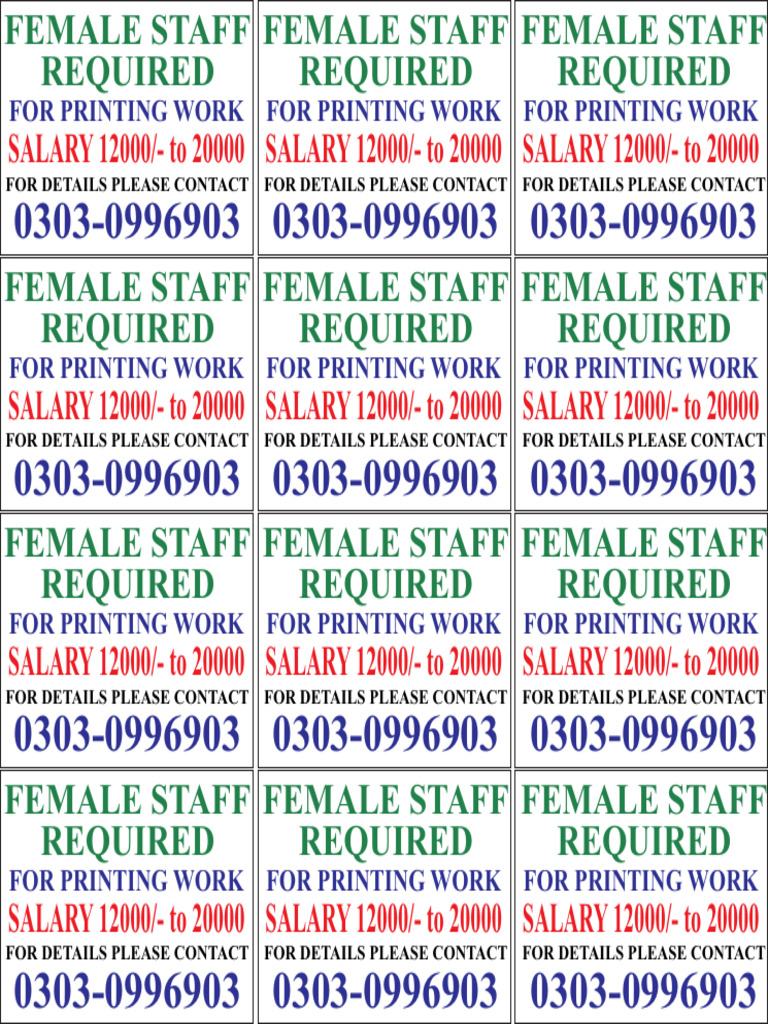 2x2 FT China 1 Print - Female Staff Req | PDF