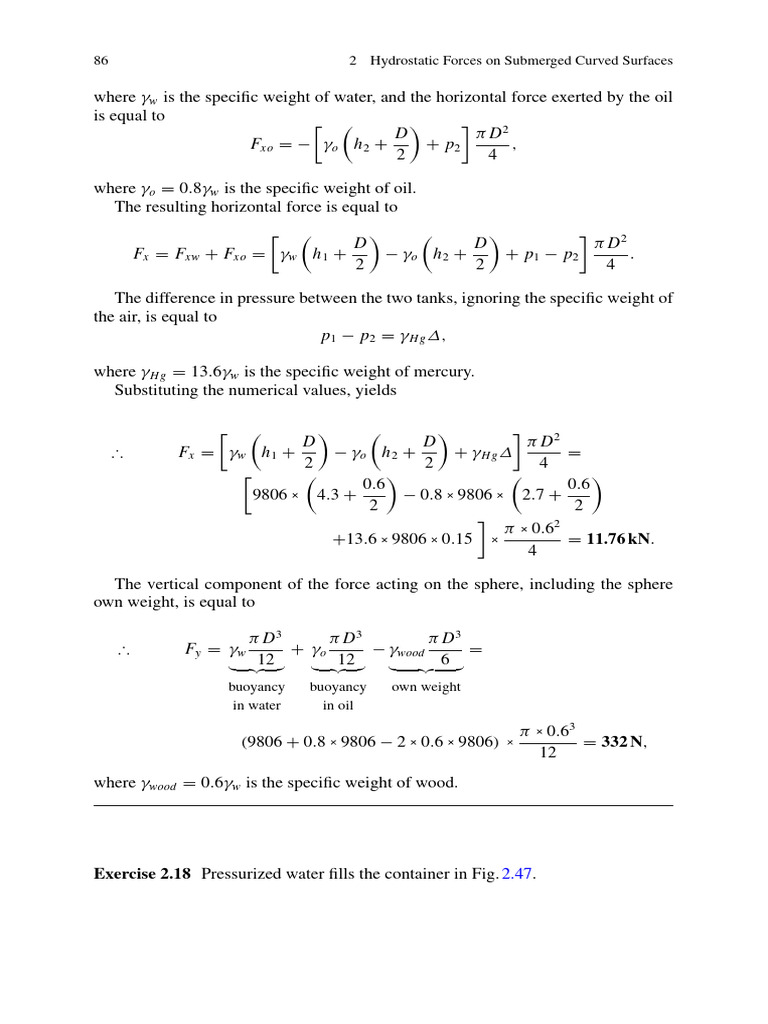 Problems in Hydraulics and Fluid Mechanics-101 | PDF | Buoyancy | Pressure