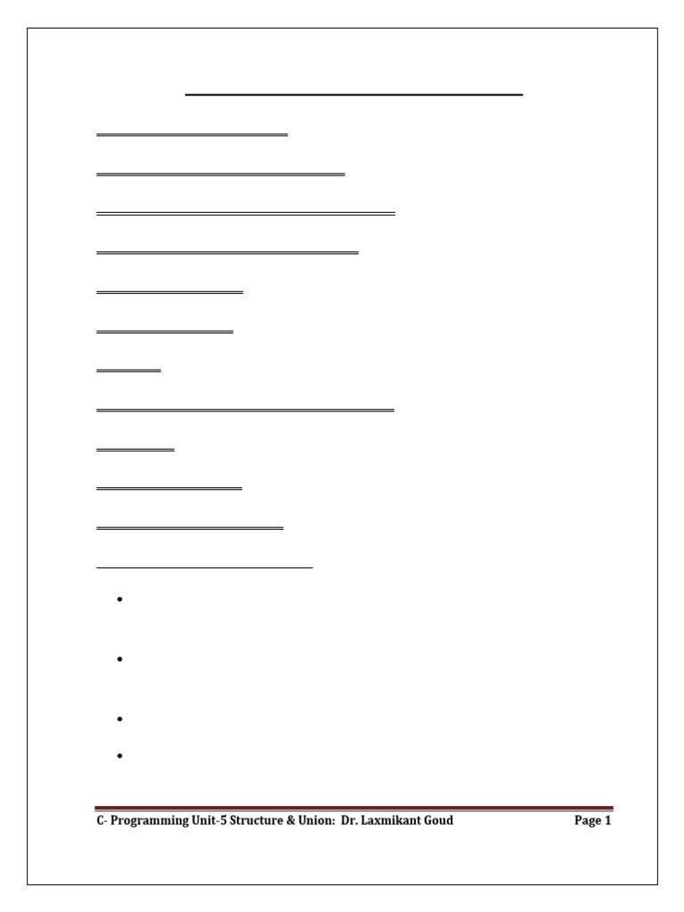 Chapter-5 Struture, Union, Typedef, Enum (Certification) | PDF | Software Development | Computer ...