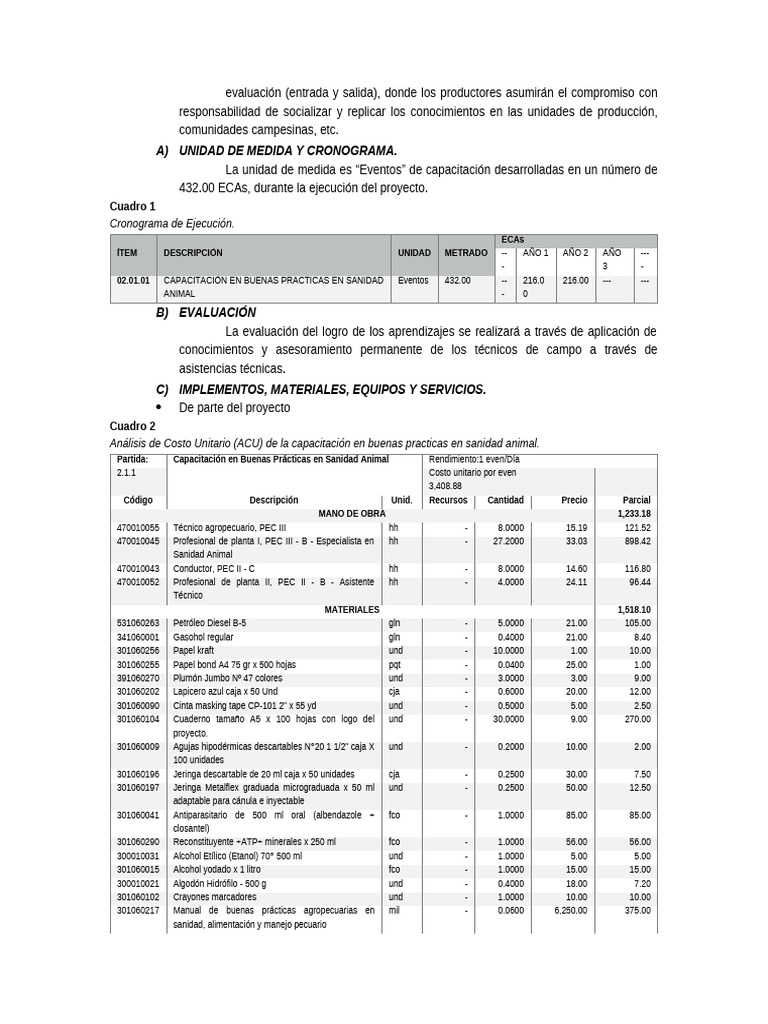 Espesificaciones Geringas 4 | PDF