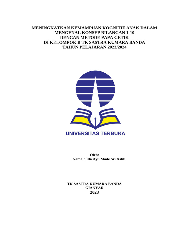 Laporan Ptk Tugas Kti | PDF