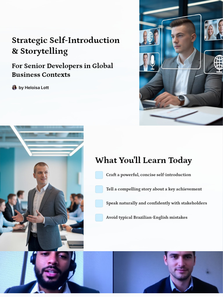 Strategic Self Introduction and Storytelling | PDF | Storytelling ...
