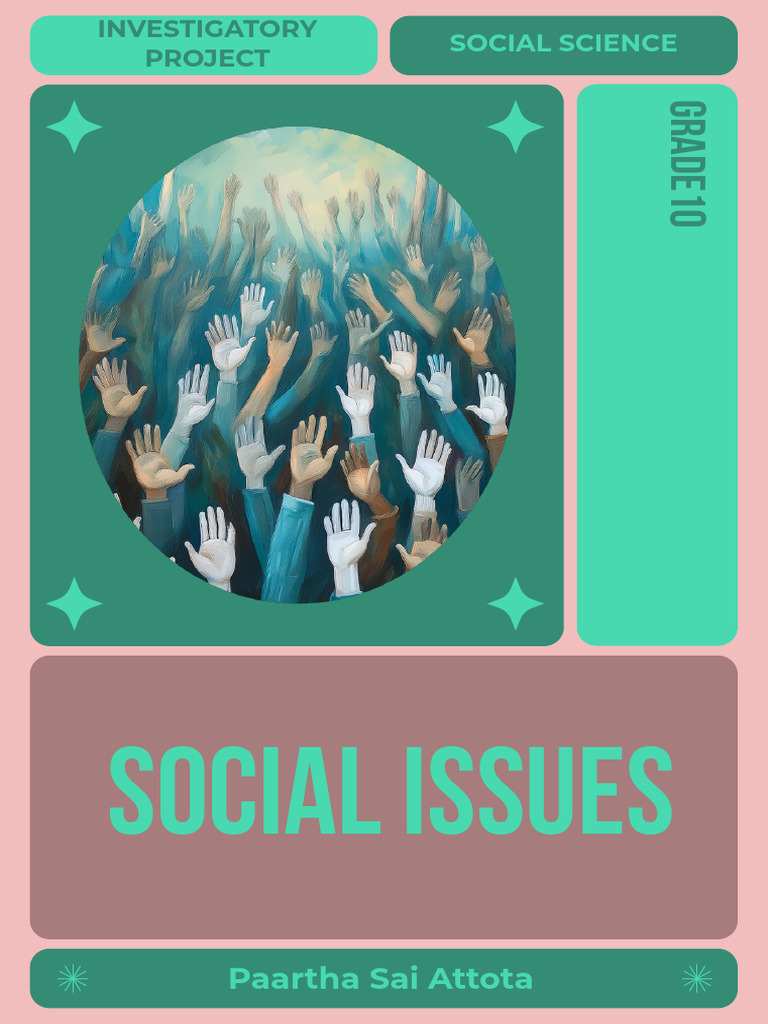 A4 Book Cover For My Investigatory Project On SOCIAL ISSUES | PDF