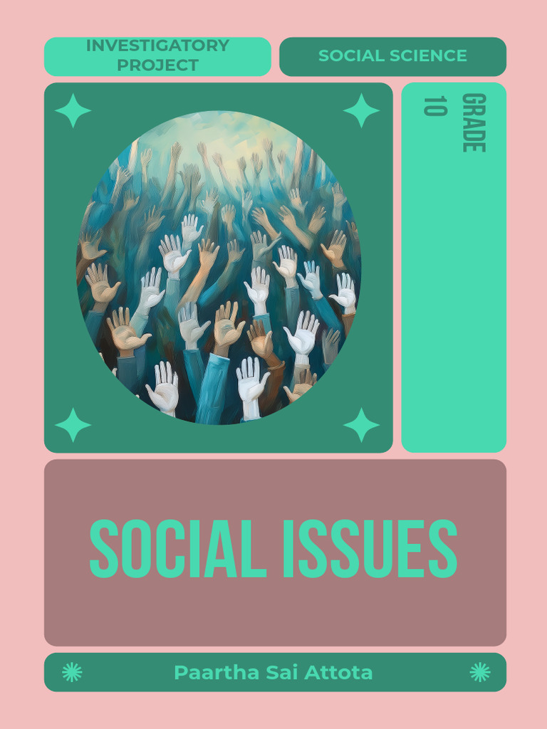 A4 Book Cover For My Investigatory Project On SOCIAL ISSUES | PDF