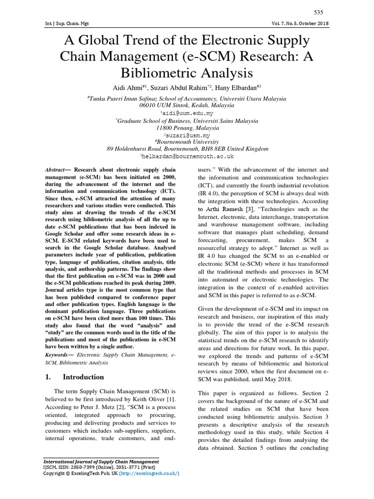 A Global Trend of The Electronic Supply | PDF | Supply Chain Management