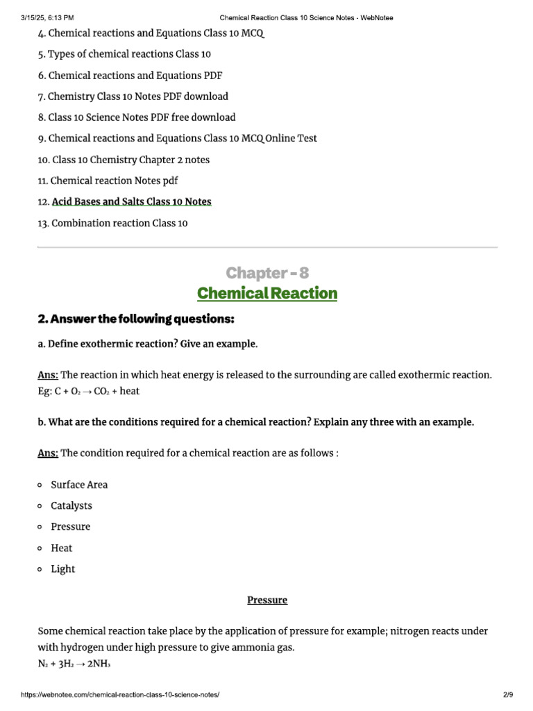 chemical reaction | PDF