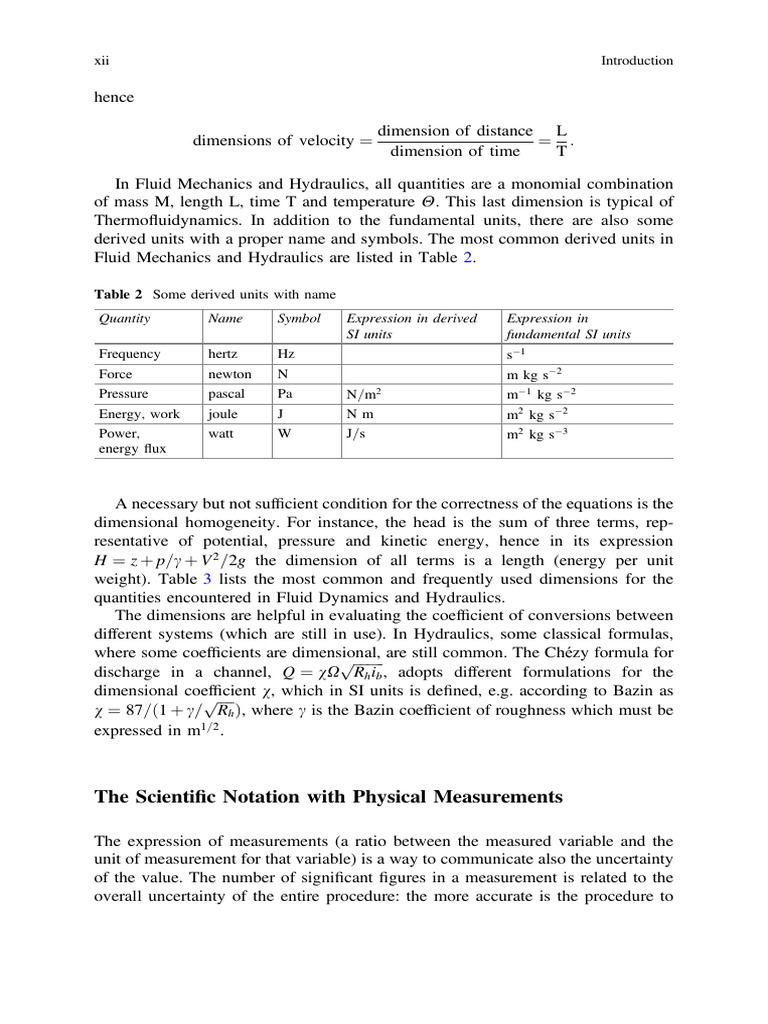 Fluid Mechanics Unit Dimensions Guide | PDF | International System Of ...