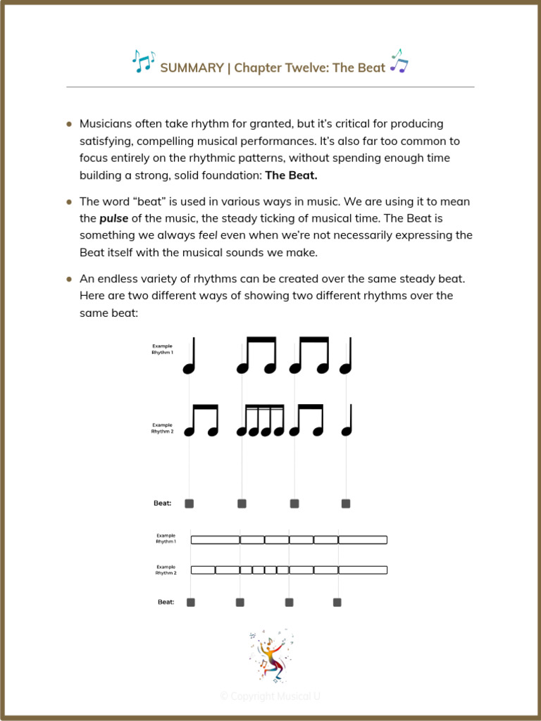Summary Chapter Twelve The Beat | PDF | Tempo | Rhythm