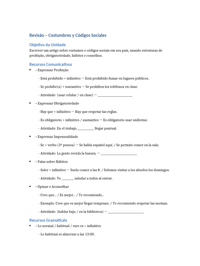 Revisao Costumbres Codigos Sociales | PDF