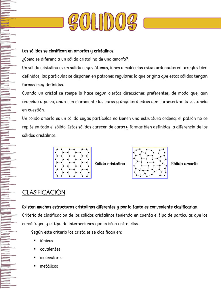 Infografia Sòlidos | PDF | Enlace iónico | Moléculas